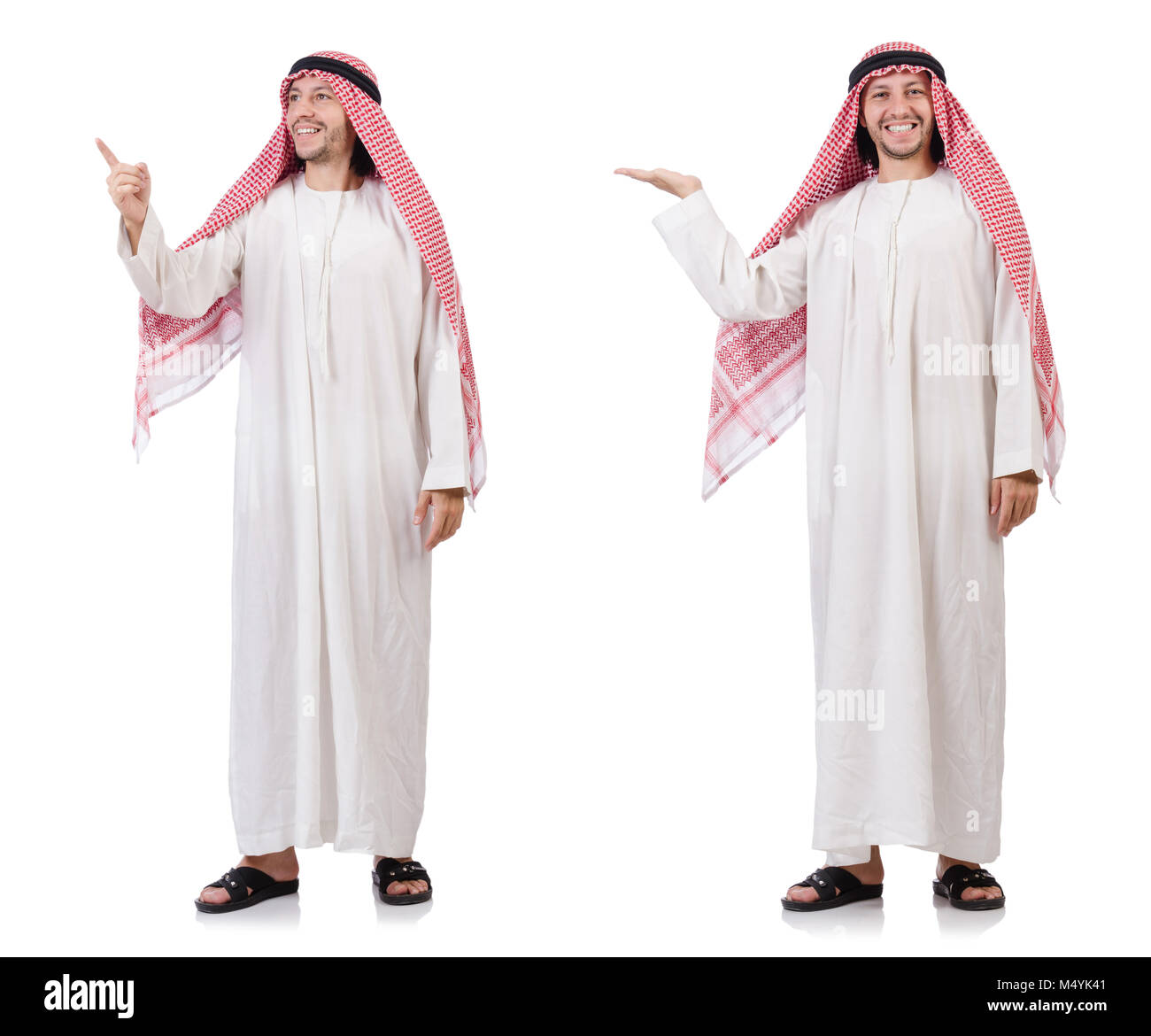 Arab man isolated on white background Stock Photo - Alamy