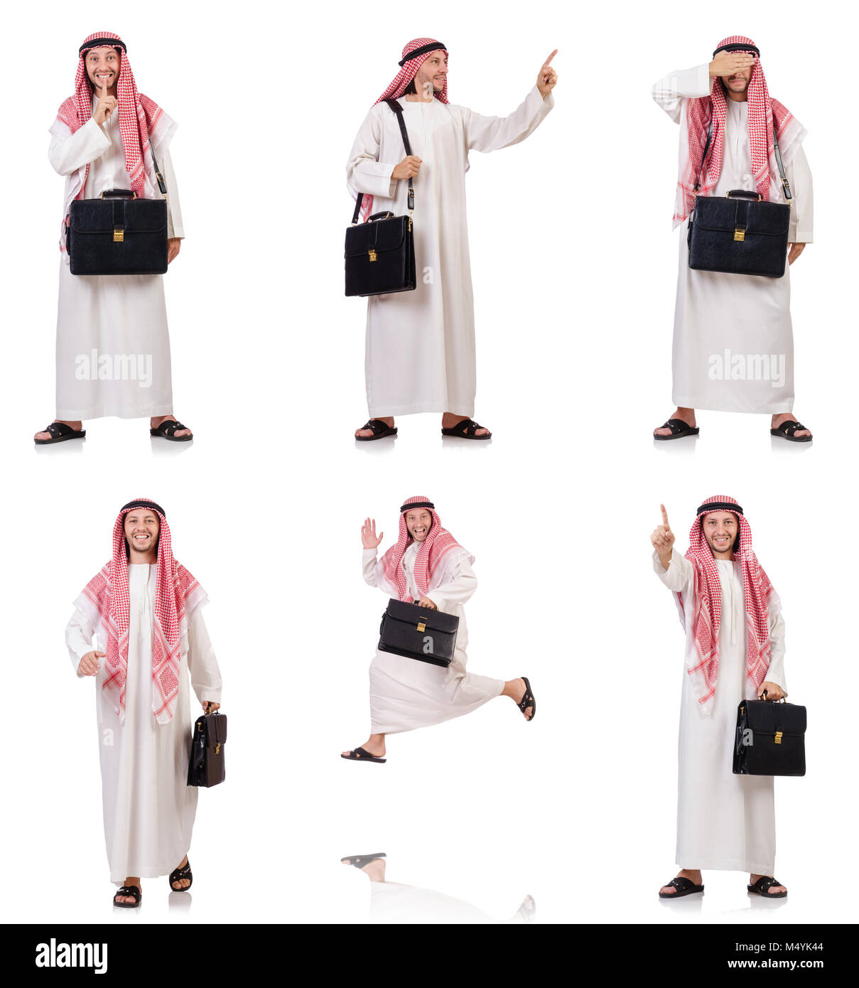 Arab man isolated on white background Stock Photo - Alamy