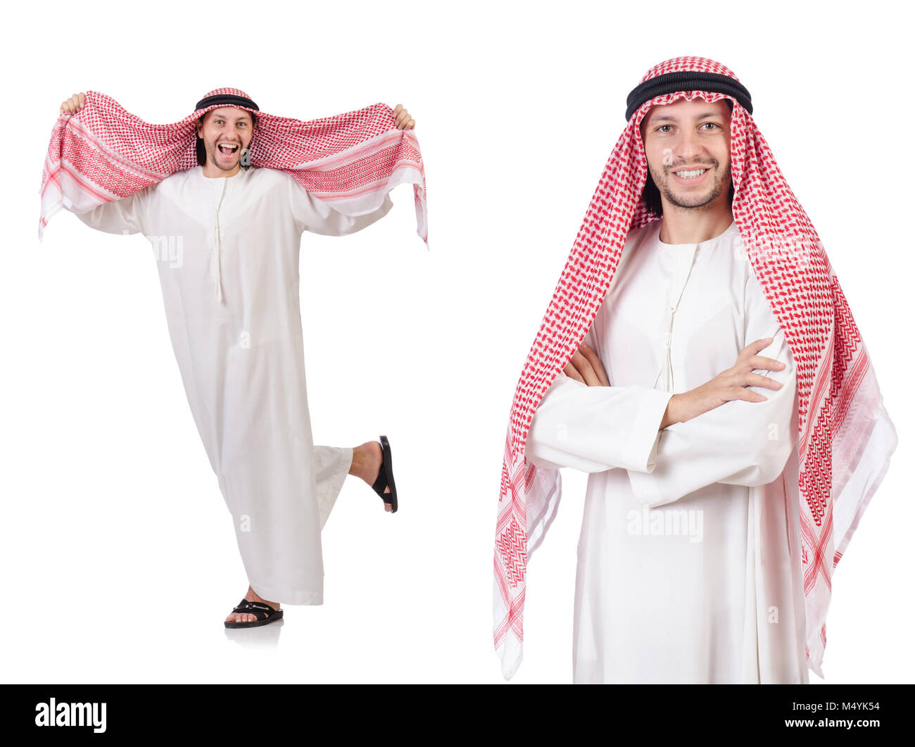 Arab man isolated on white background Stock Photo - Alamy