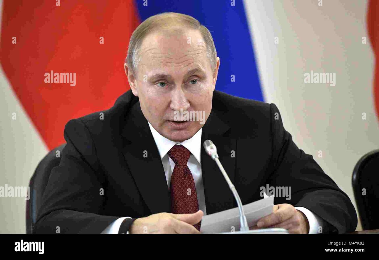 Russian President Vladimir Putin chairs a meeting of the Presidential ...