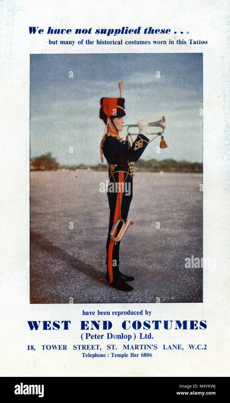 Advertisement taken from the 1954 programme for the Royal Artillery ...