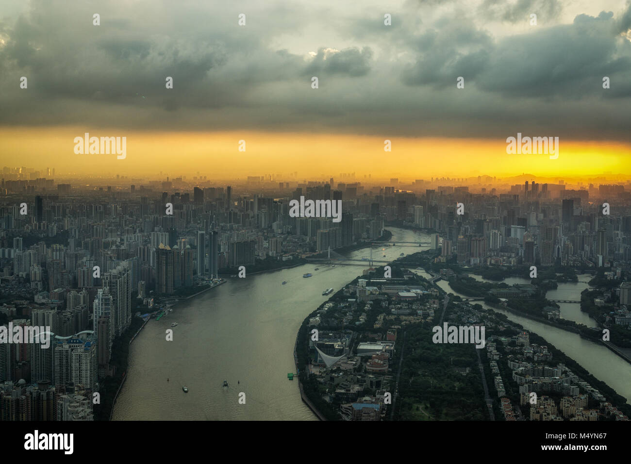Canton tower observation deck Stock Photo - Alamy