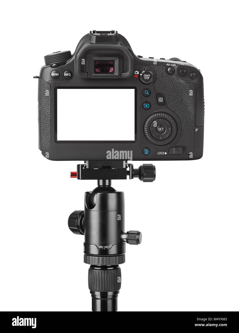 Camera on tripod Stock Photo - Alamy