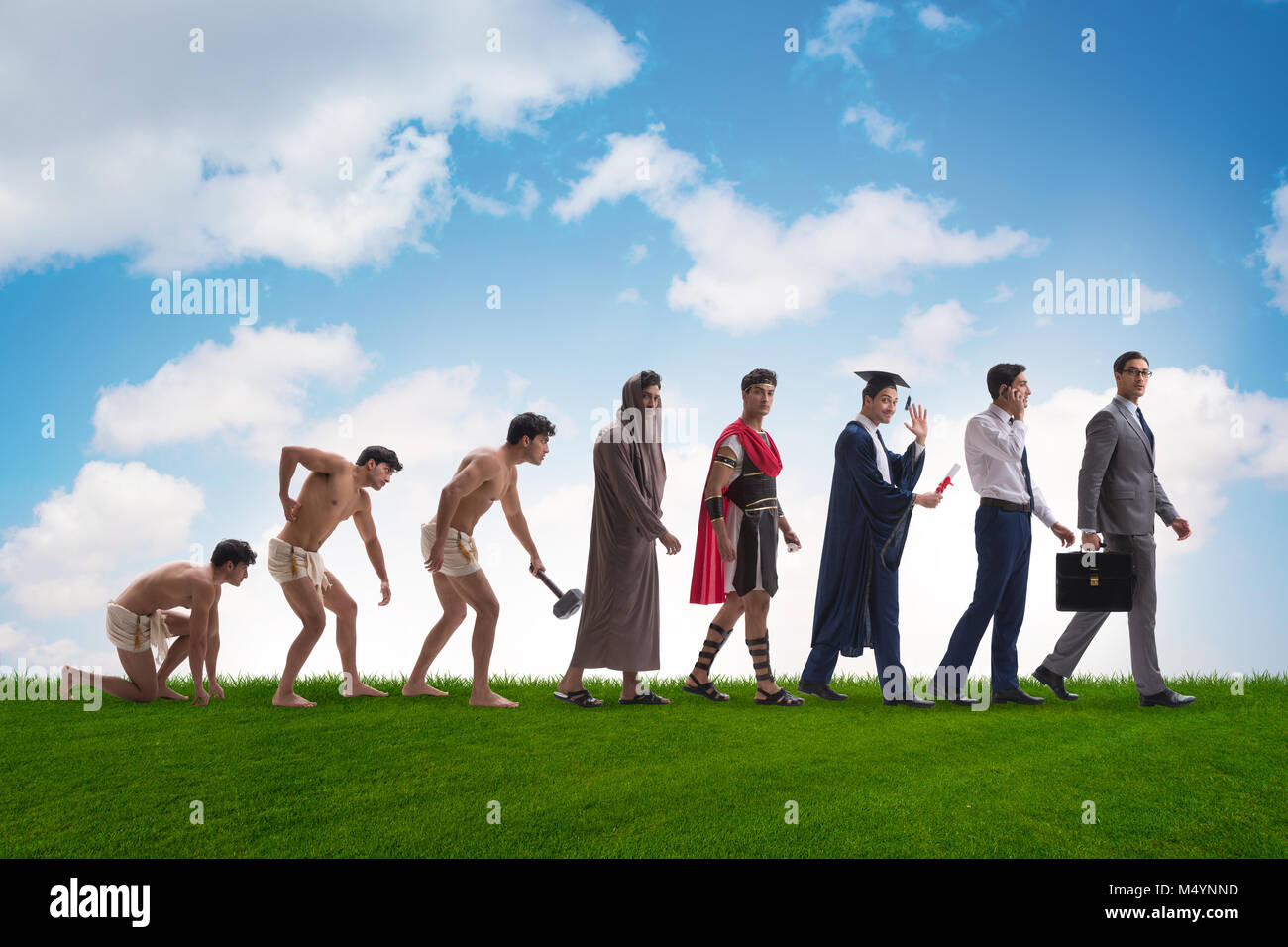 Evolution of man from ape darwin hi-res stock photography and images ...
