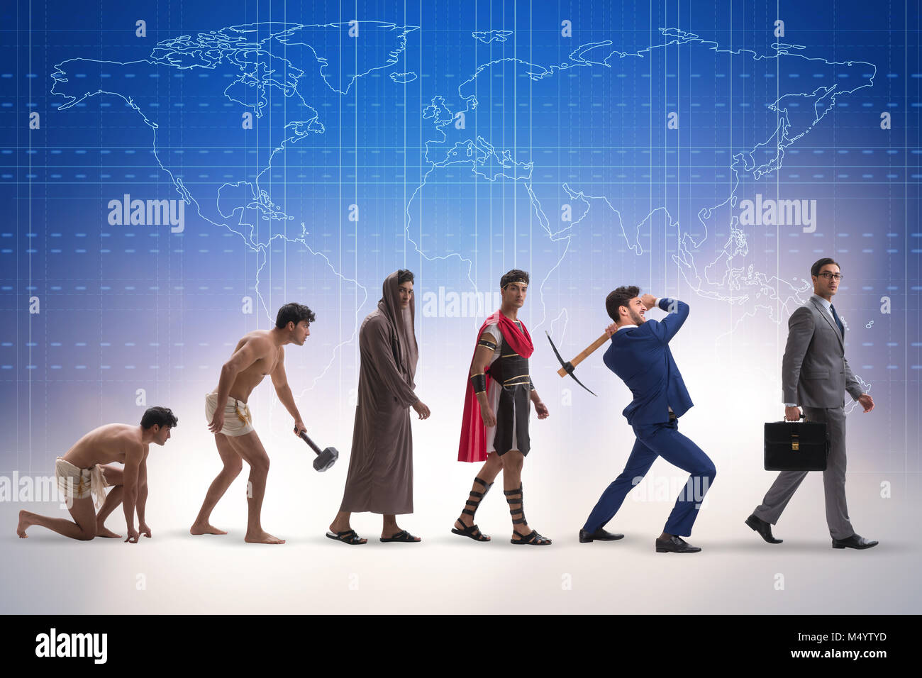 Evolution of man from ape hi-res stock photography and images - Alamy