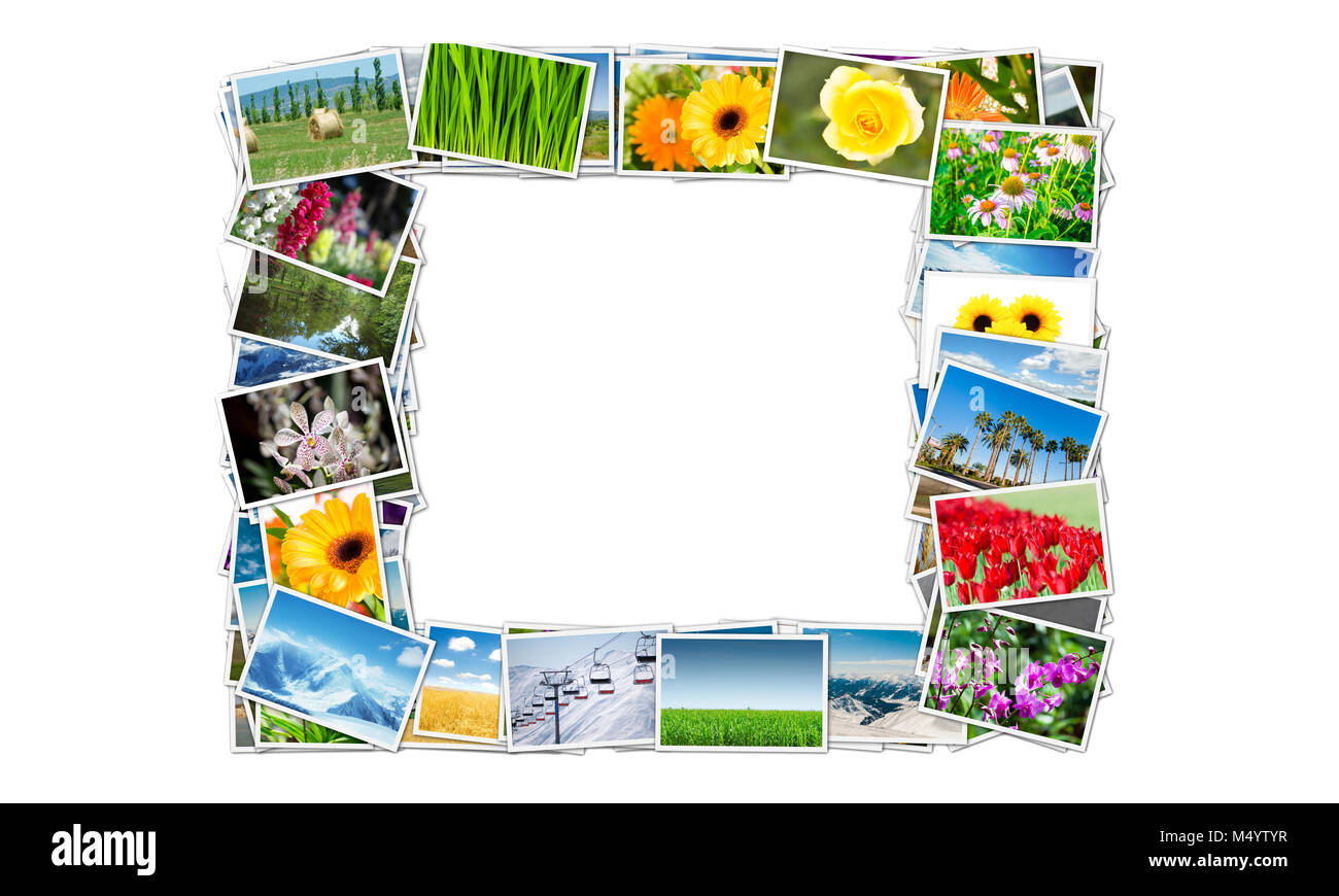 Frame made of various nature photos Stock Photo - Alamy