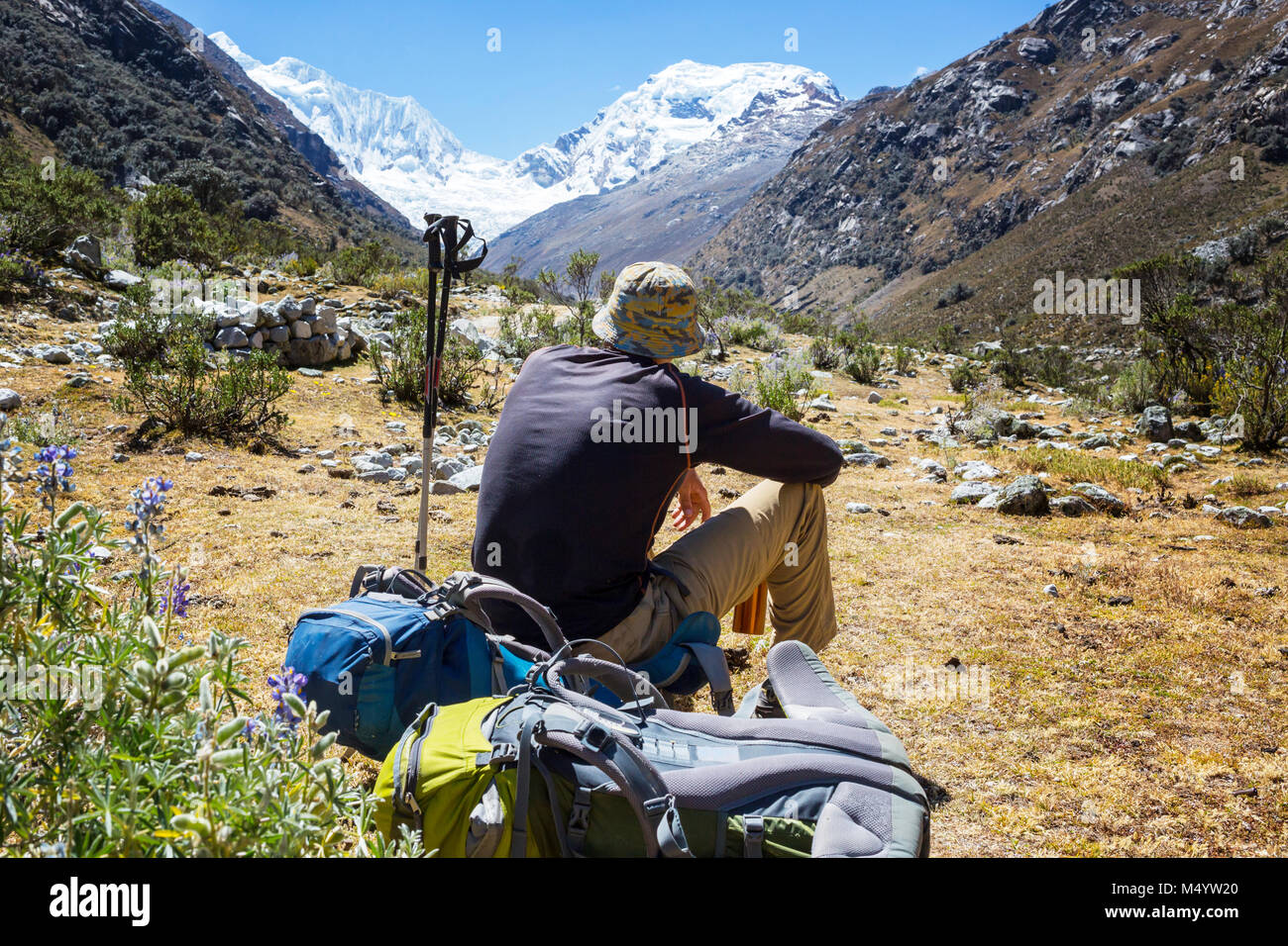 Hike in Peru Stock Photo - Alamy