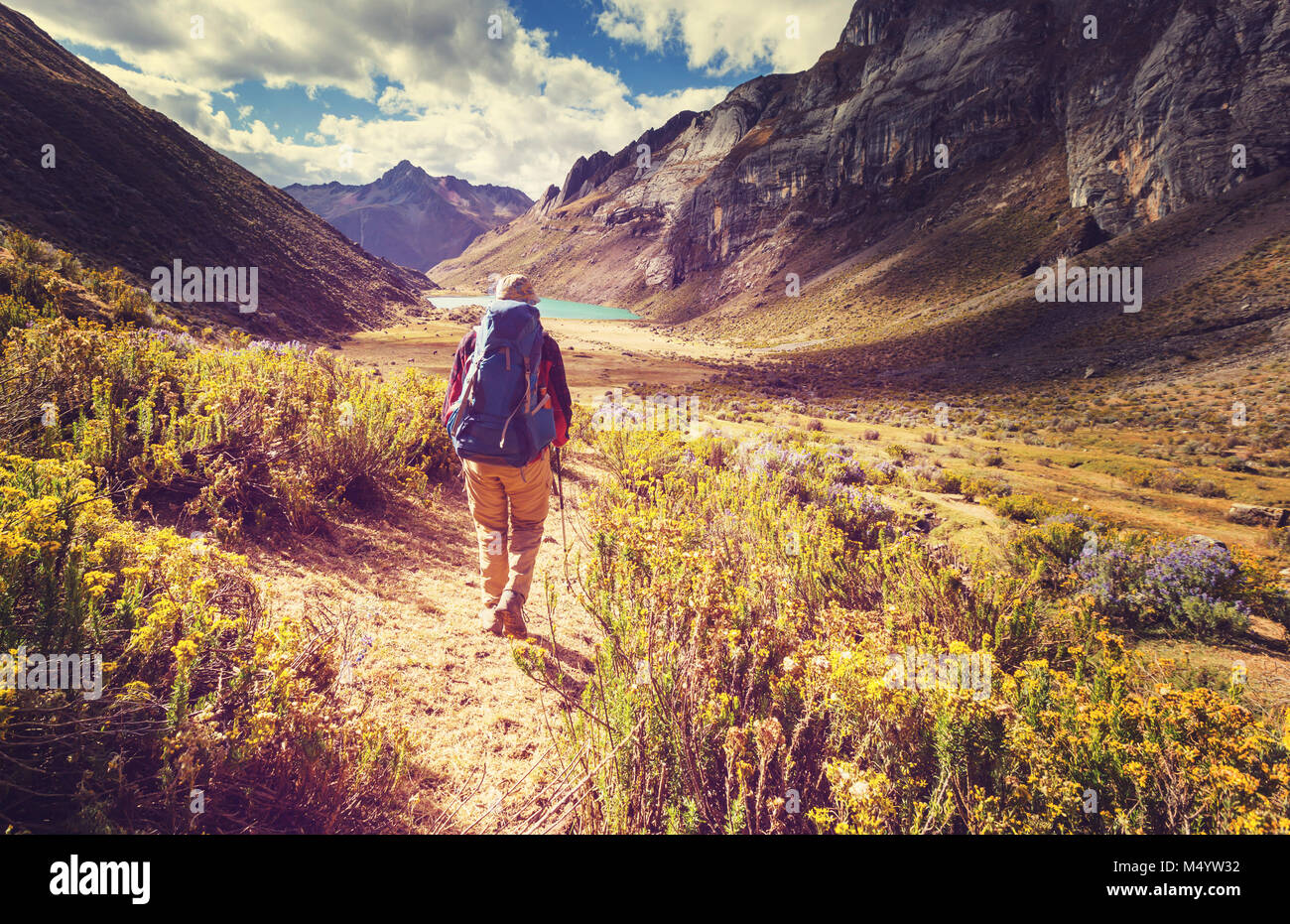 Hike in Peru Stock Photo - Alamy