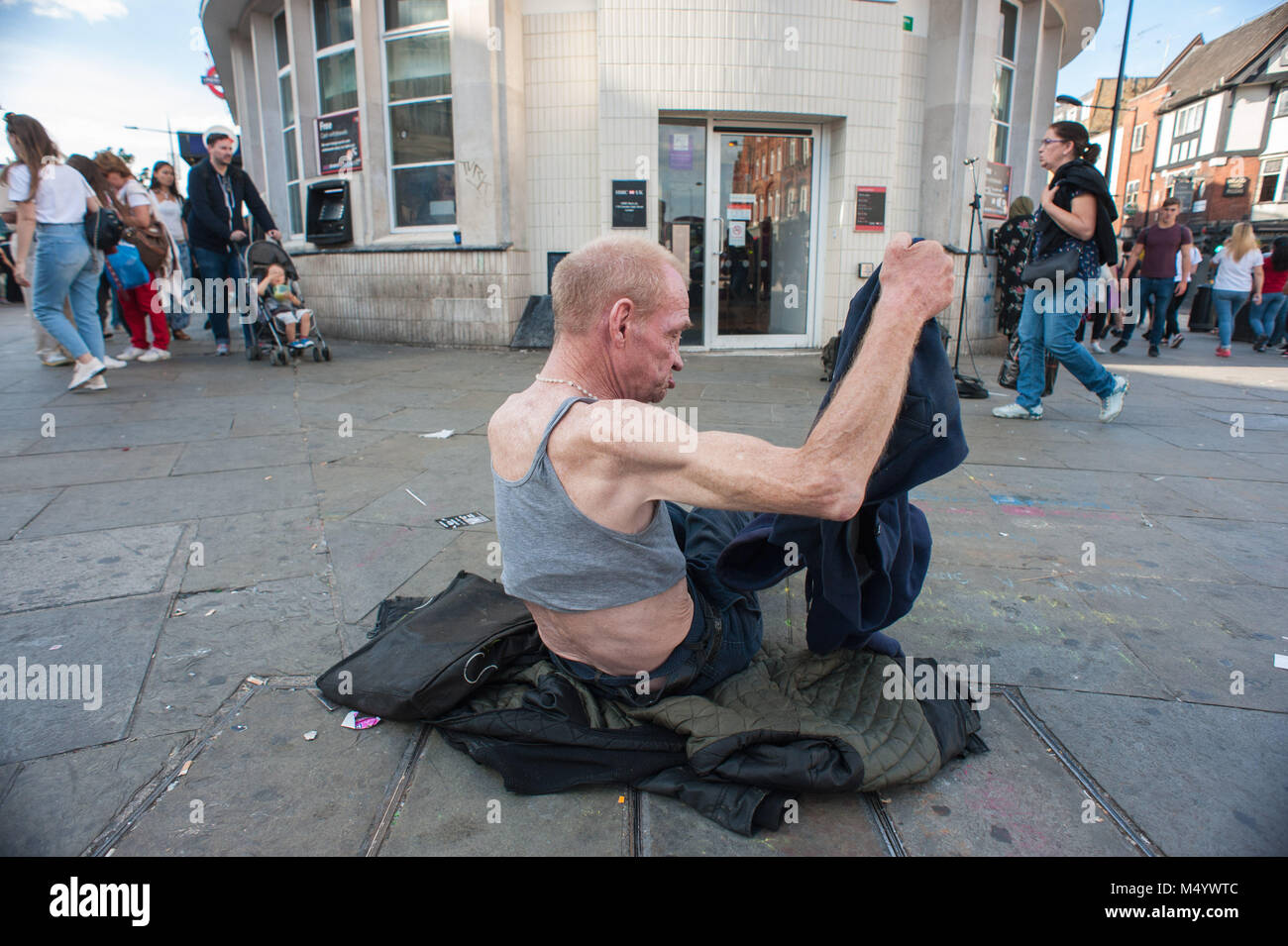 London, United Kingdom. Homeless, Camden Town Stock Photo - Alamy