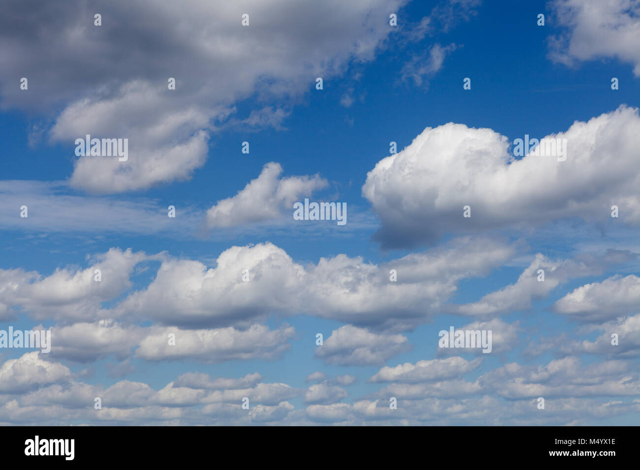 Blue sky with white clouds natural background Stock Photo - Alamy