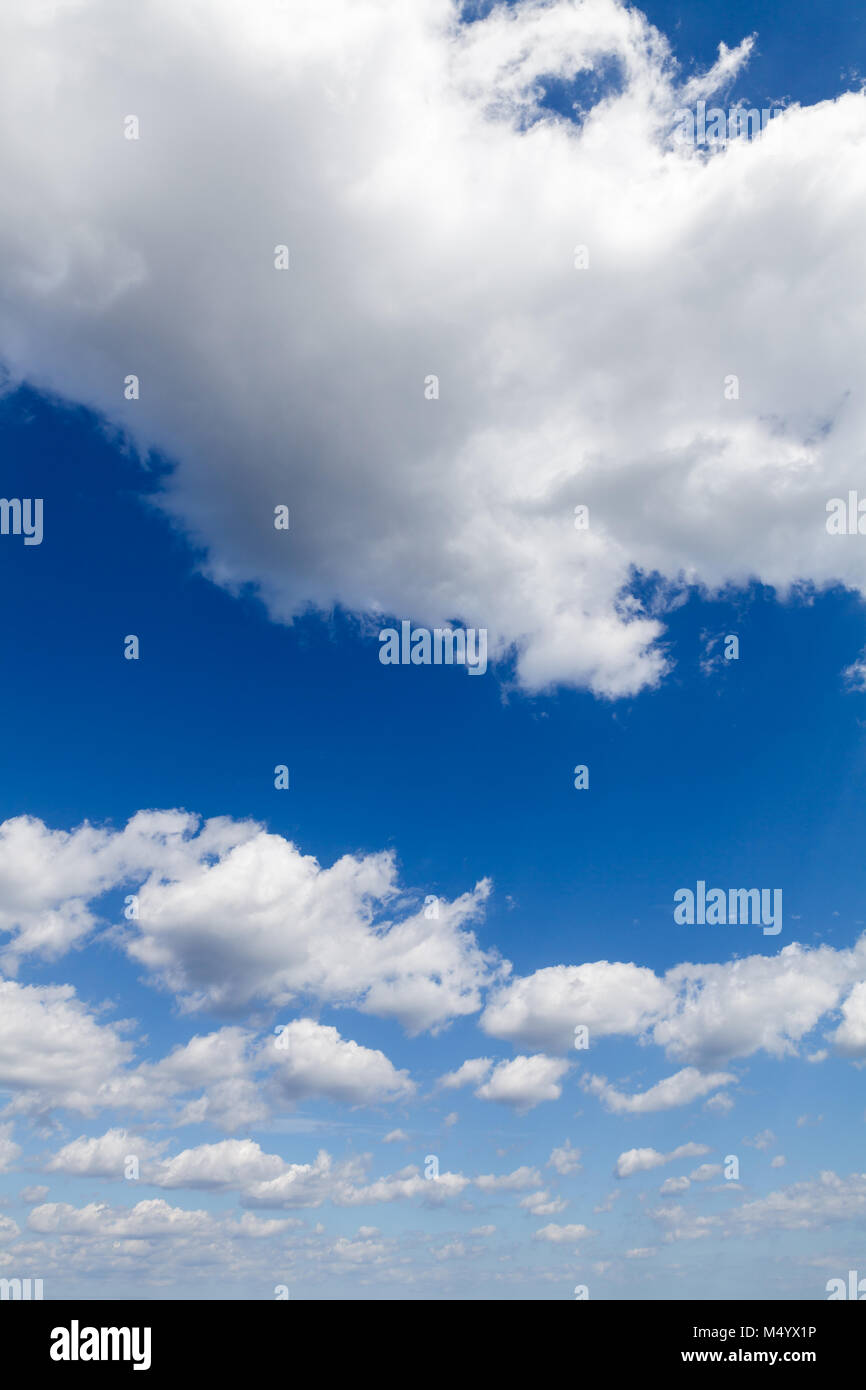 Blue sky with white clouds natural background Stock Photo - Alamy