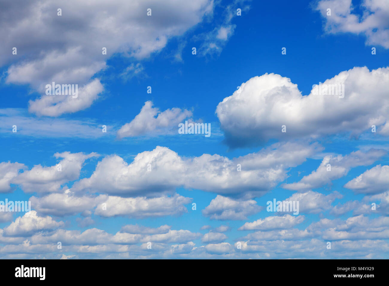 Blue sky with white clouds natural background Stock Photo - Alamy