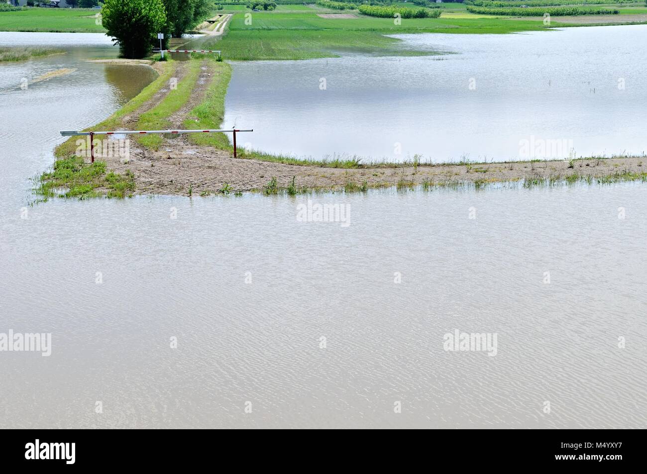 Arable land flooded Stock Photo - Alamy