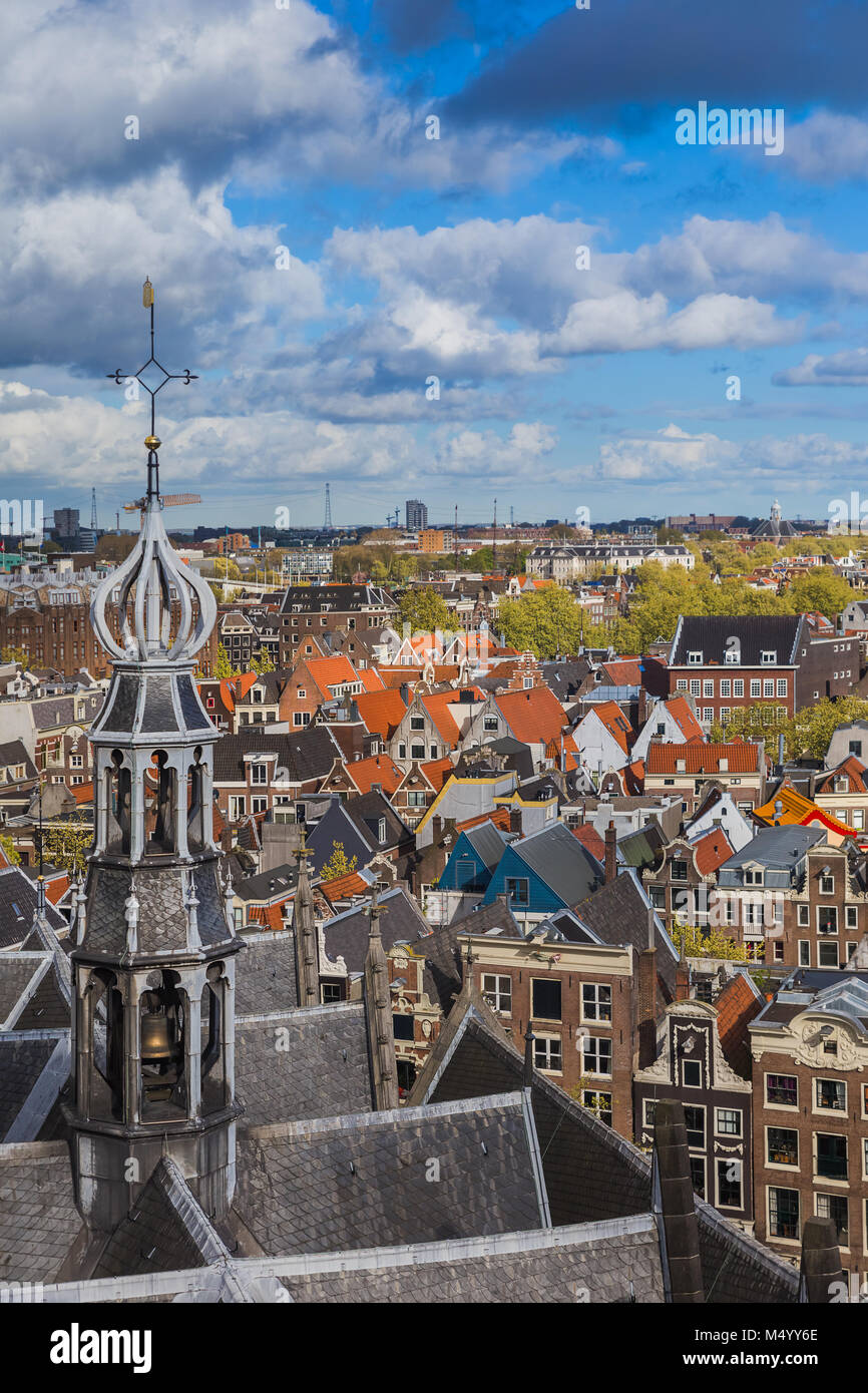 Amsterdam downtown skyline cityscape sunset hi-res stock photography ...