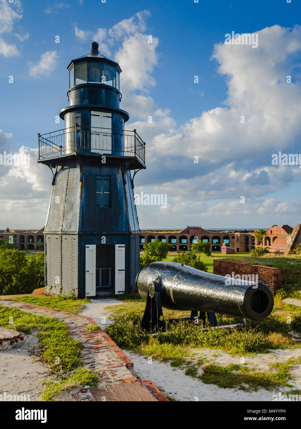 The Garden Key Light, also known as the Tortuga Harbor Light, is ...