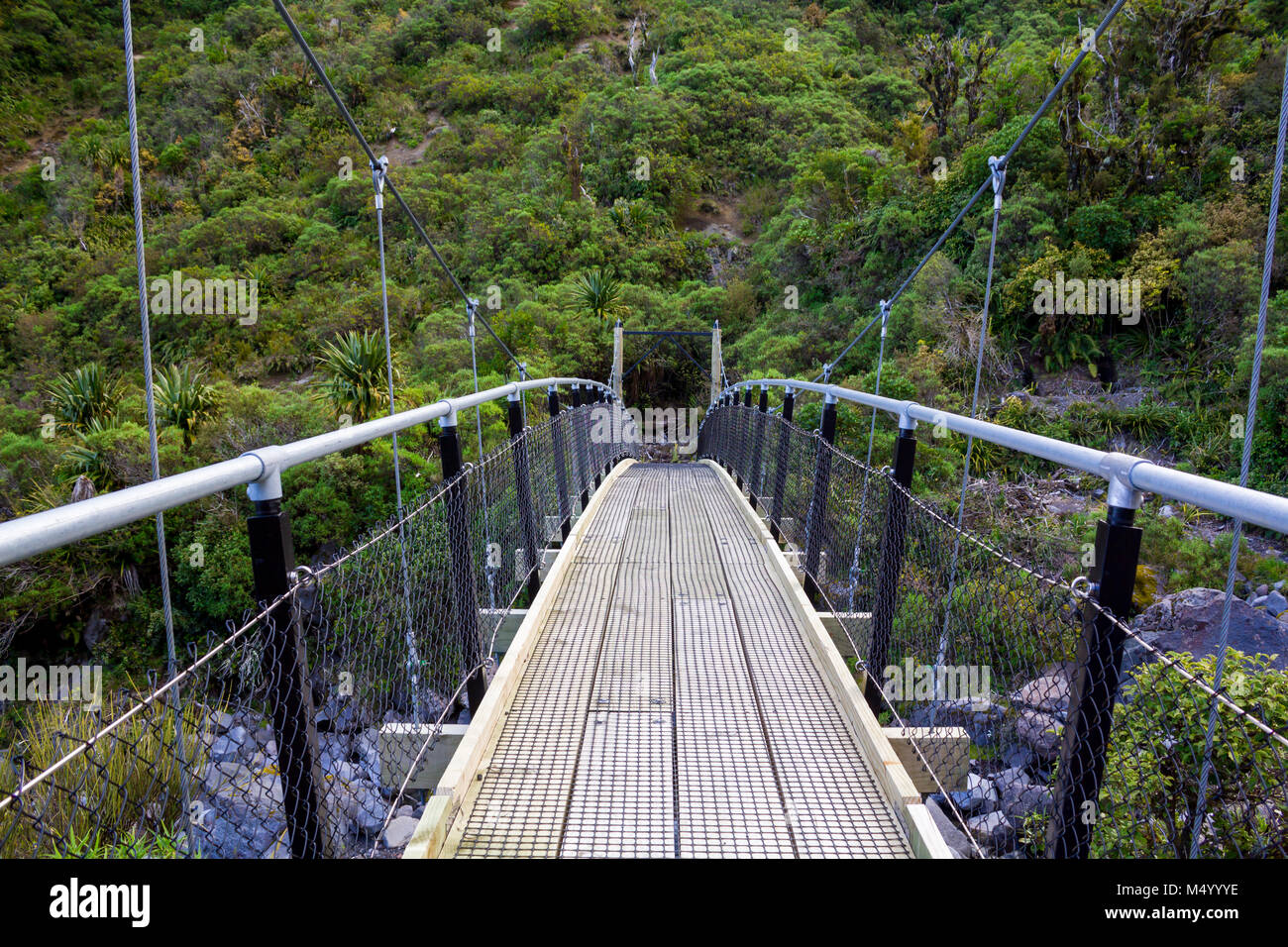 Wooden swing bridge hi-res stock photography and images - Alamy