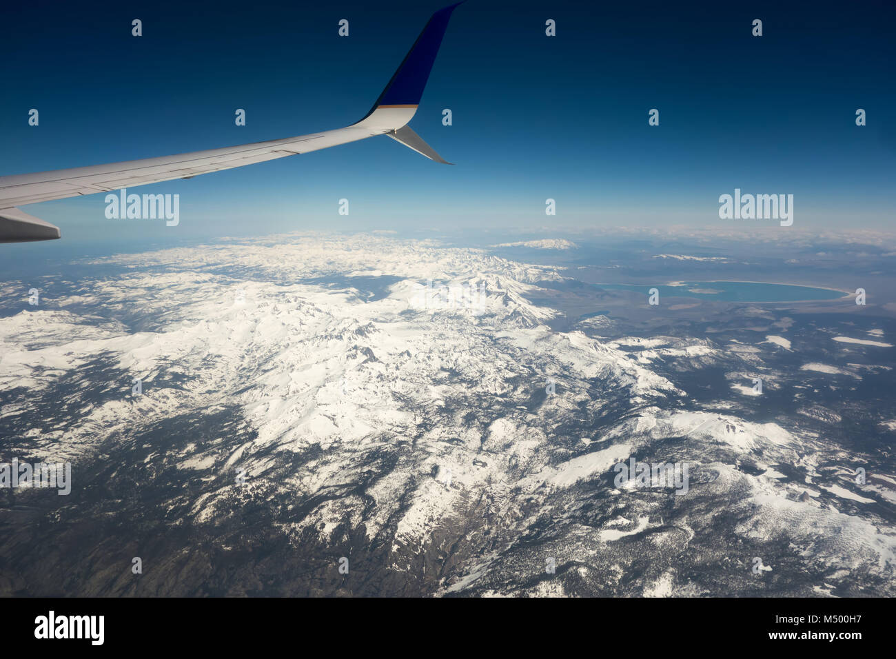 flying over california mountains in spring Stock Photo - Alamy
