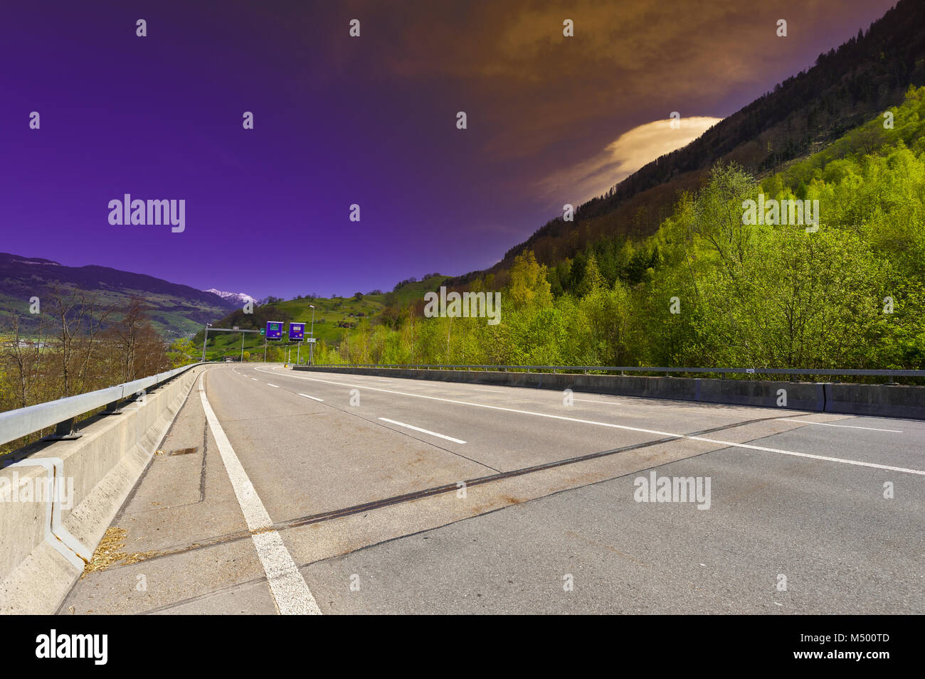 Road in Switzerland Stock Photo - Alamy