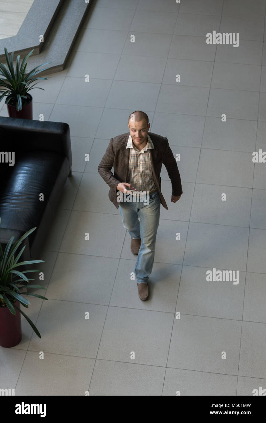 Top view of successful positive businessman Stock Photo - Alamy