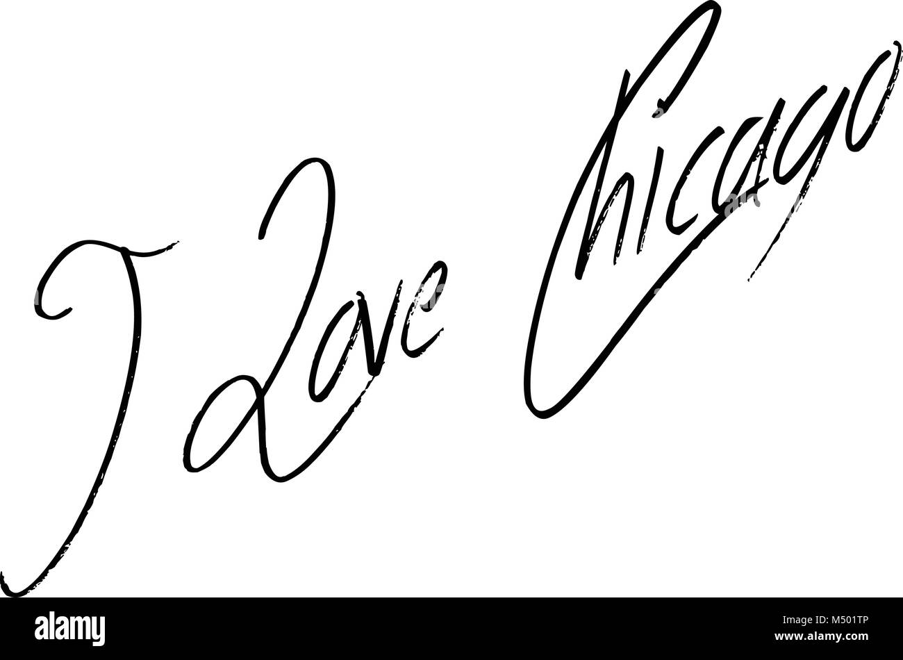 I Love Chicago text sign illustrationon white background Stock Vector ...