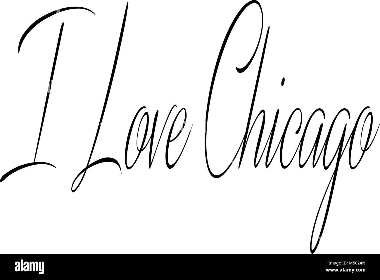 I Love Chicago text sign illustrationon white background Stock Vector ...