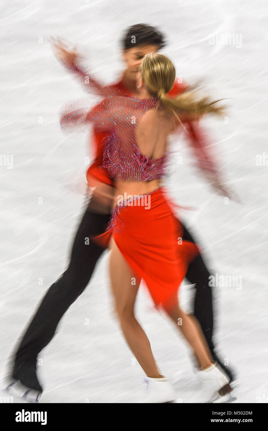 February 19, 2018: Weaver Kaitlyn and Poje Andrew of Â Canada competing ...