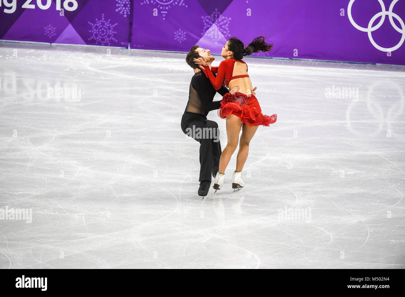 February 19, 2018: Min Yura and Gamelin Alexander of Â South Korea ...