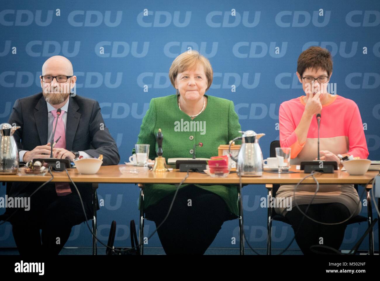 Berlin, Germany. 19th Feb, 2018. German chancellor Angela Merkel ...