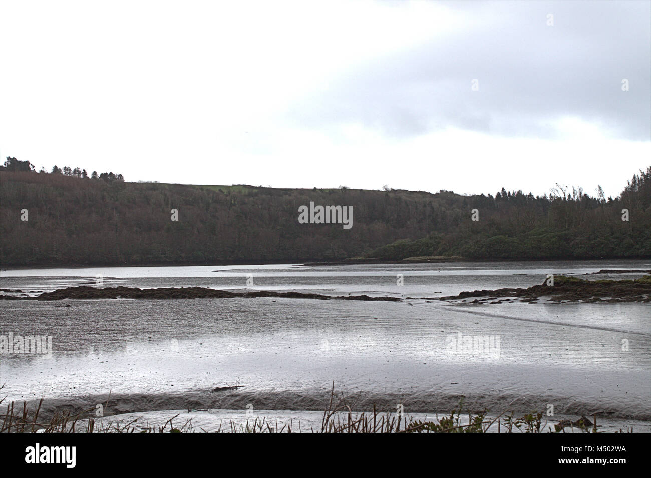 Castlehaven Harbour, West Cork,19 February 2018.Irish weather: Grey ...