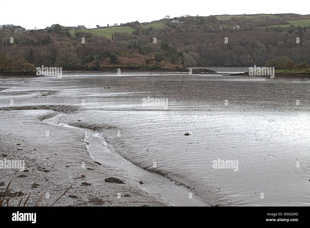 Castlehaven Harbour, West Cork,19 February 2018.Irish weather: Grey ...