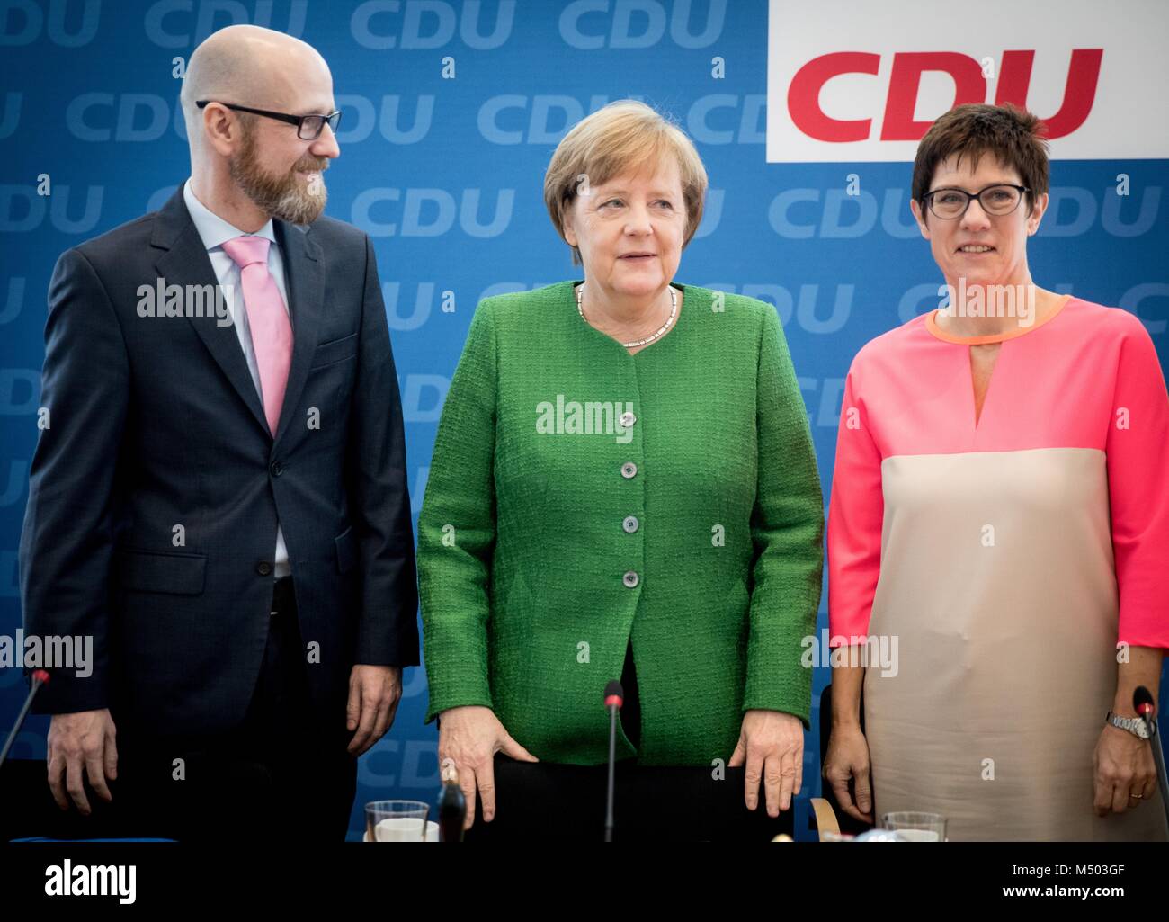 Berlin, Germany. 19th Feb, 2018. German chancellor Angela Merkel ...