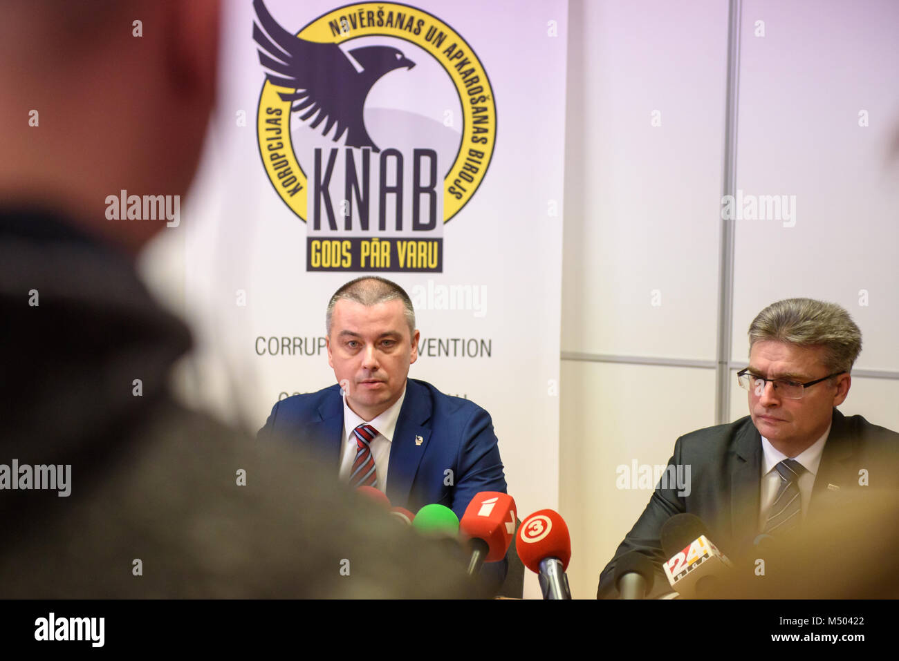 Riga, Latvia. 19th Feb, 2018. Jekabs Straume, Head of The Corruption ...