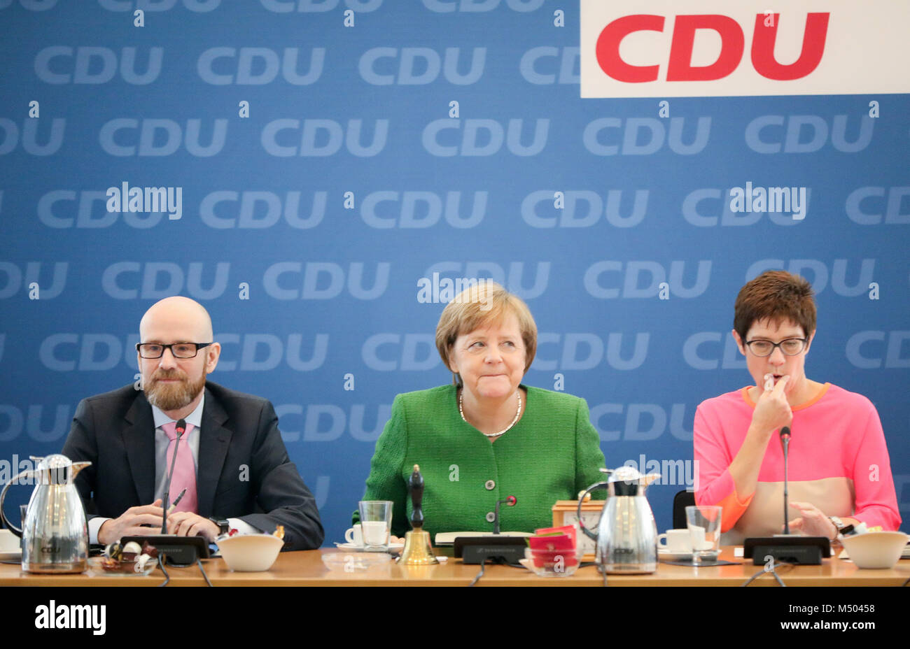 Berlin, Germany. 19th Feb, 2018. German chancellor Angela Merkel ...