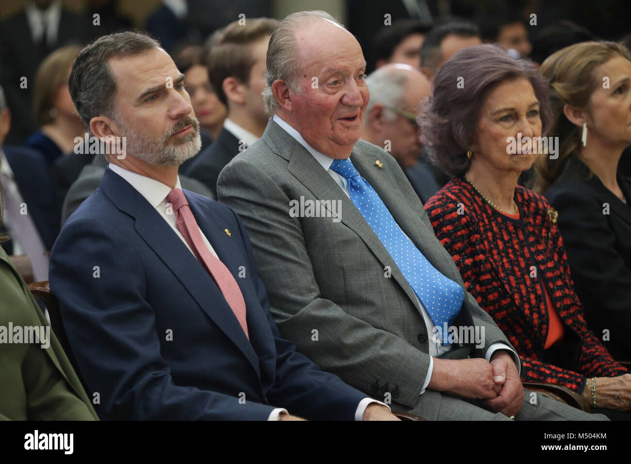 Spanish King Felipe VI and father Juan Carlos I at the Sports National ...