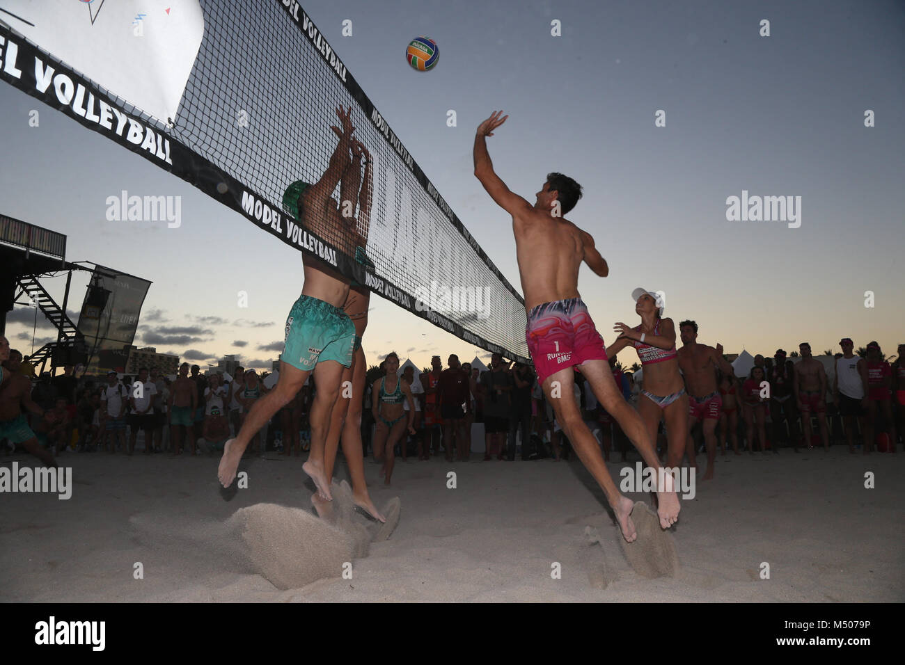 Miami Beach, USA. 18th Feb, 2018. Model Beach Volleyball Tournament ...