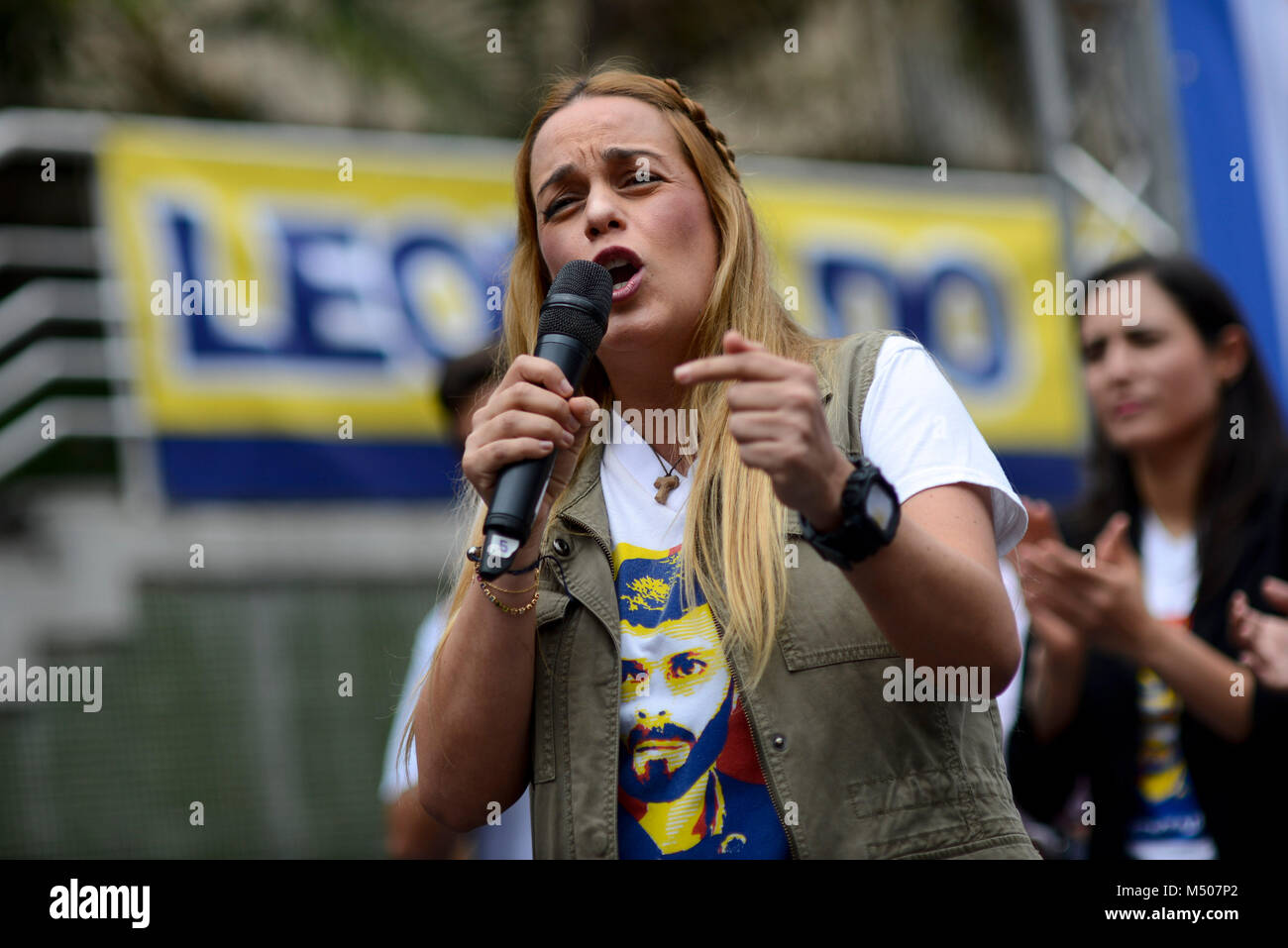 16 February 2018, Caracas, Venezuela: Lilian Tintori, wife of the ...