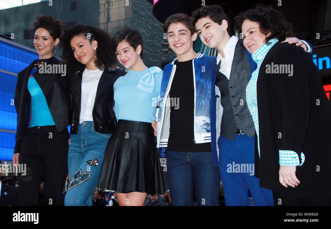 New York, USA. 19th February, 2018. Lilan Bowden. Sofia Wylie, Peyton ...