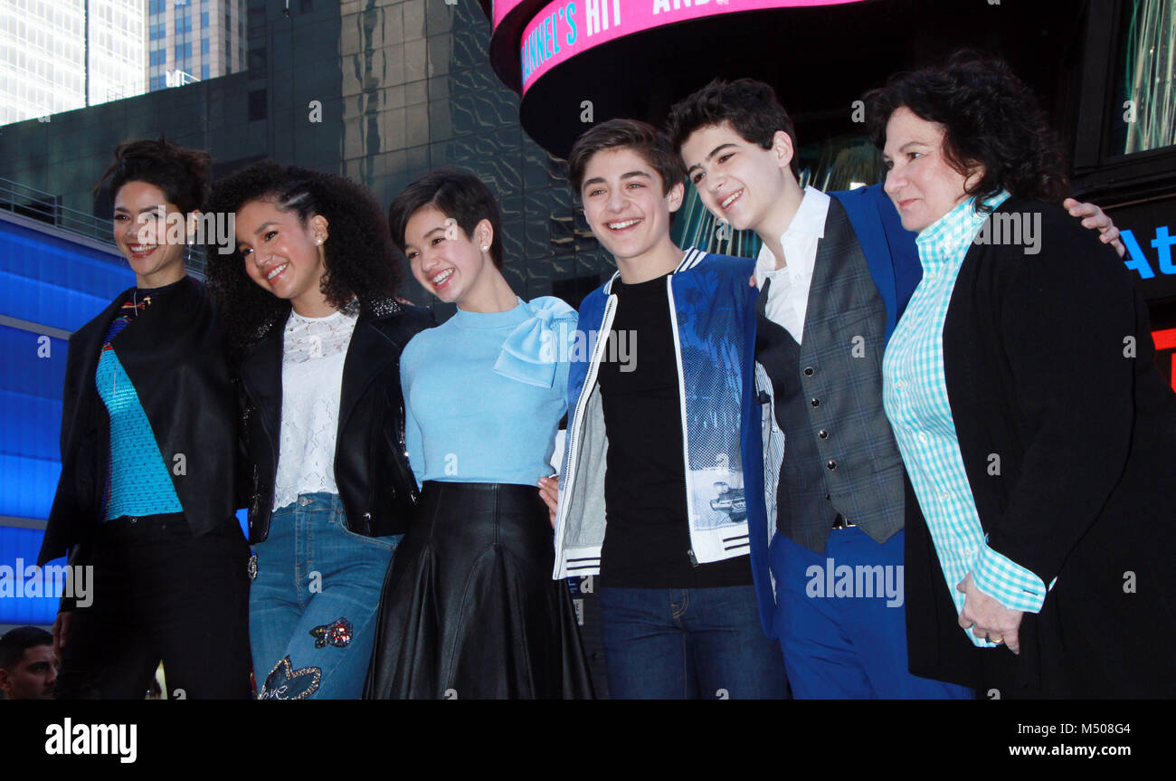 New York, USA. 19th February, 2018. Lilan Bowden. Sofia Wylie, Peyton ...