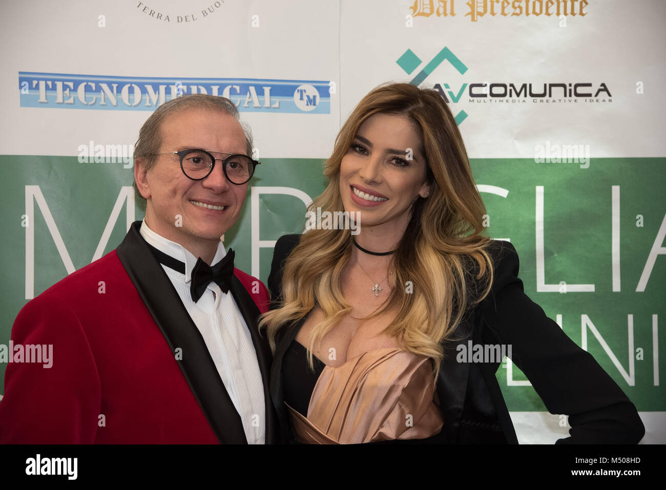 Naples, Aida Yespica and Silvio Smeraglia at the inauguration of the ...