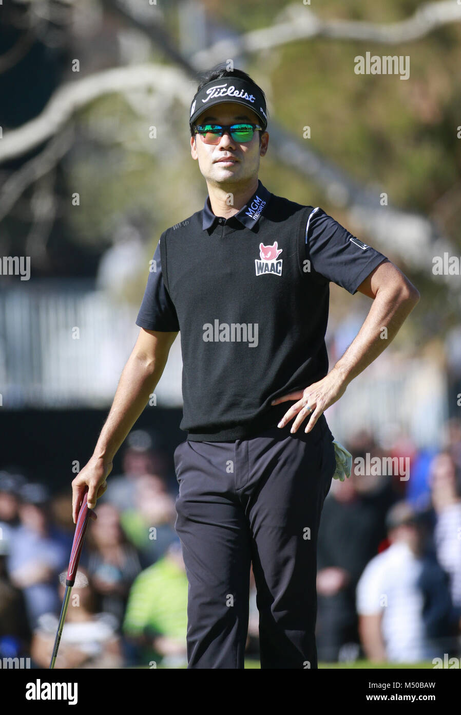 Los Angeles, California, USA. 18th Feb, 2018. Kevin Na in actions on the final round of the PGA ...