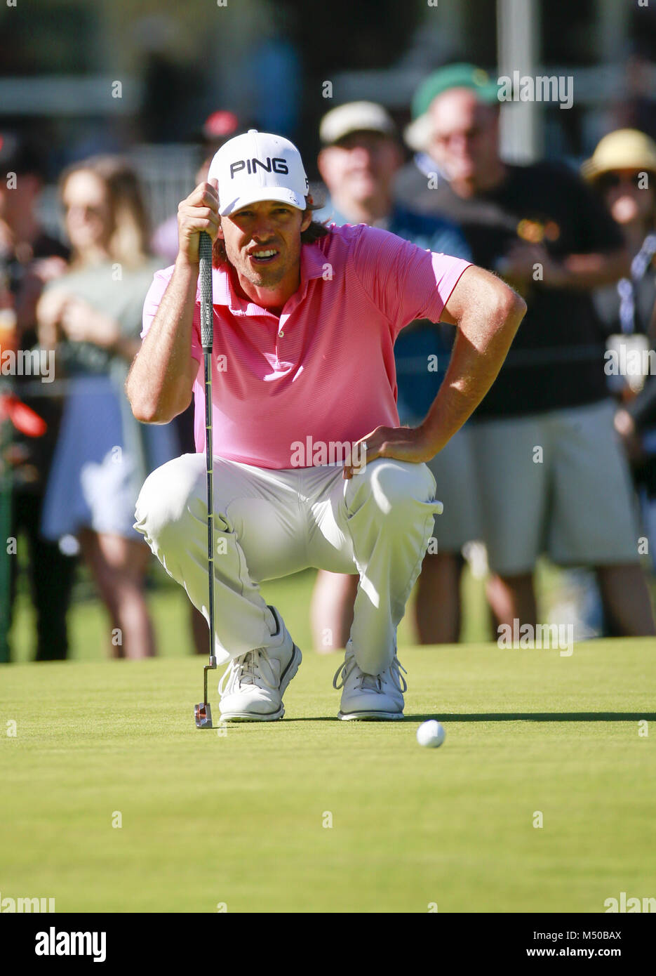 Los Angeles, California, USA. 18th Feb, 2018. Aaron Baddeley in actions ...
