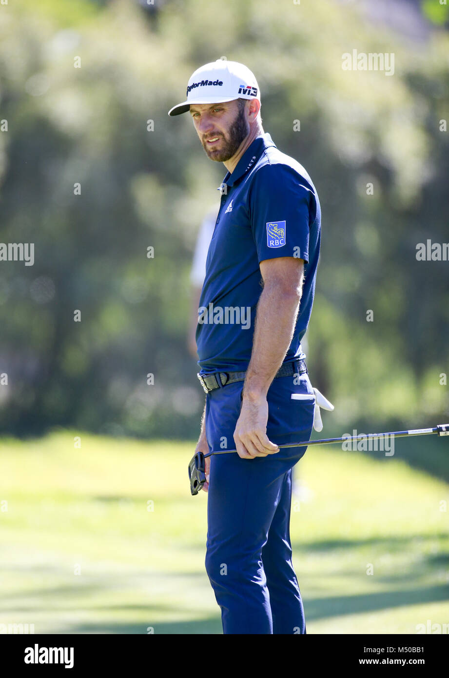 Los Angeles, California, USA. 18th Feb, 2018. Dustin Johnson in actions ...