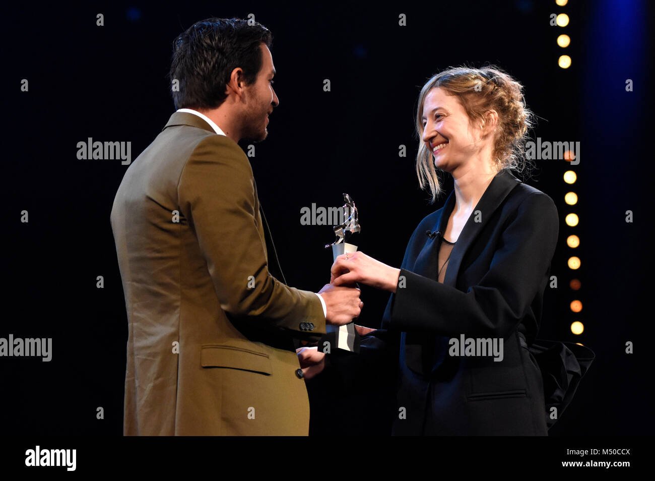 Berlin, Germany. 19th Feb, 2018. Matteo Simoni, Belgium and Alba ...