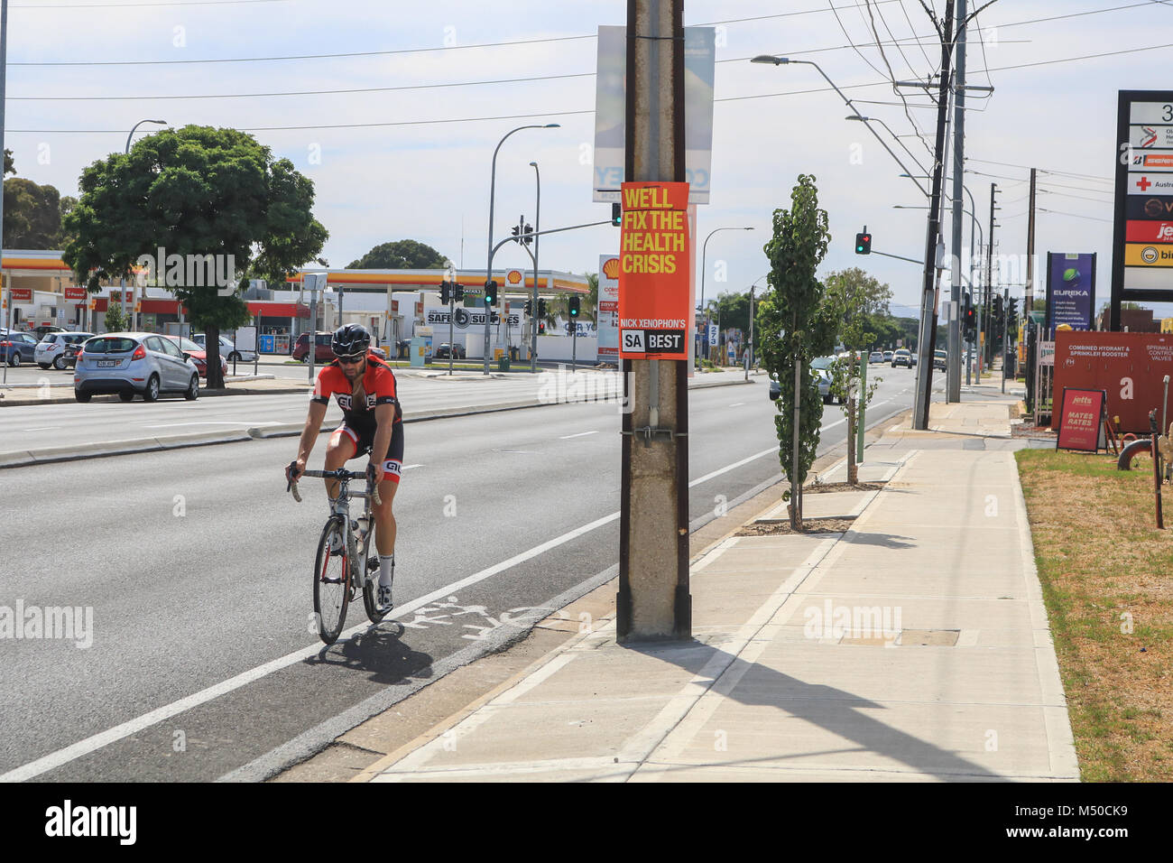 Adelaide Australia 20th February 2018. Campaign posters representing ...
