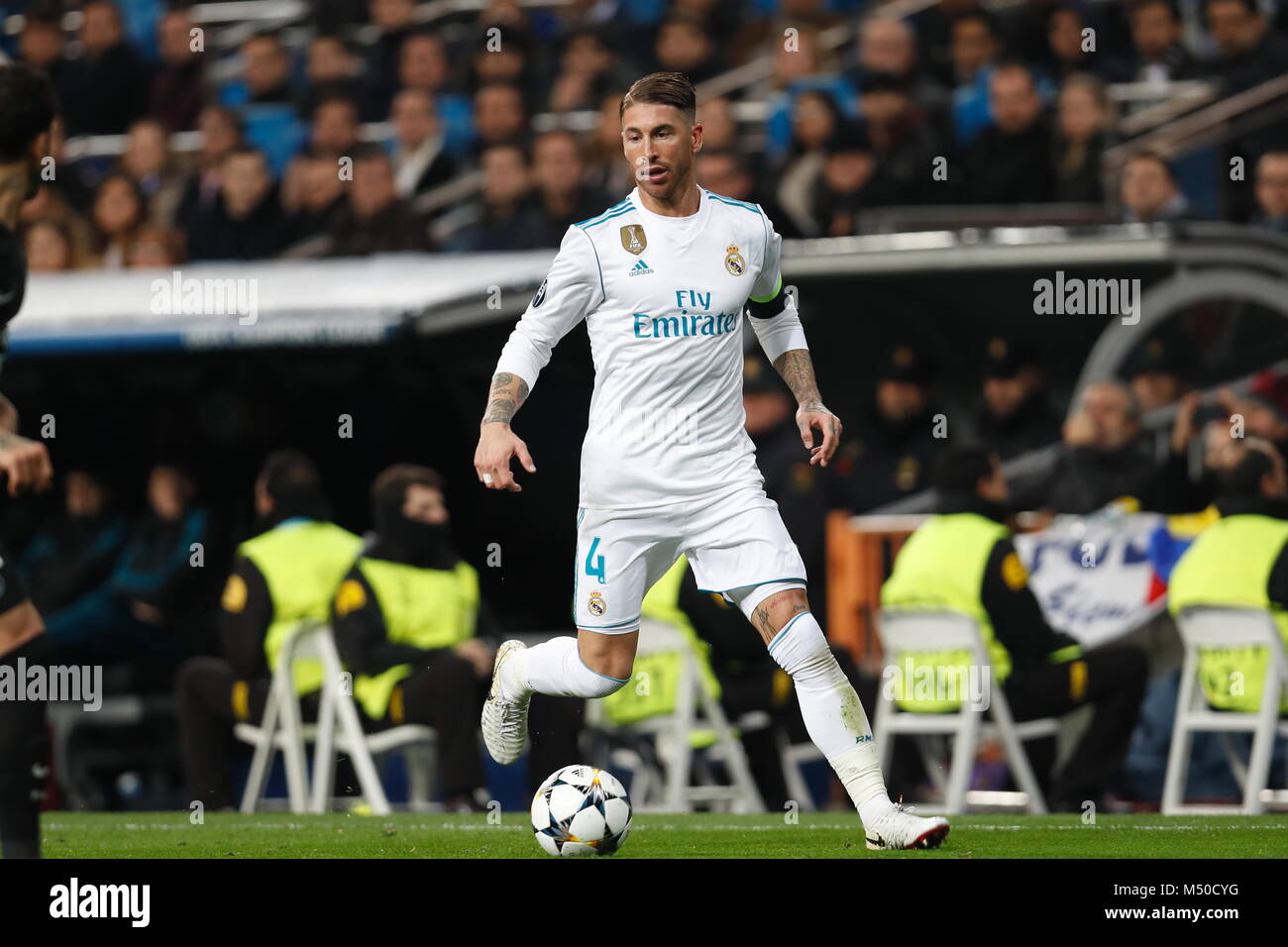 Madrid, Spain. 14th Feb, 2018. Sergio Ramos (Real) Football/Soccer ...