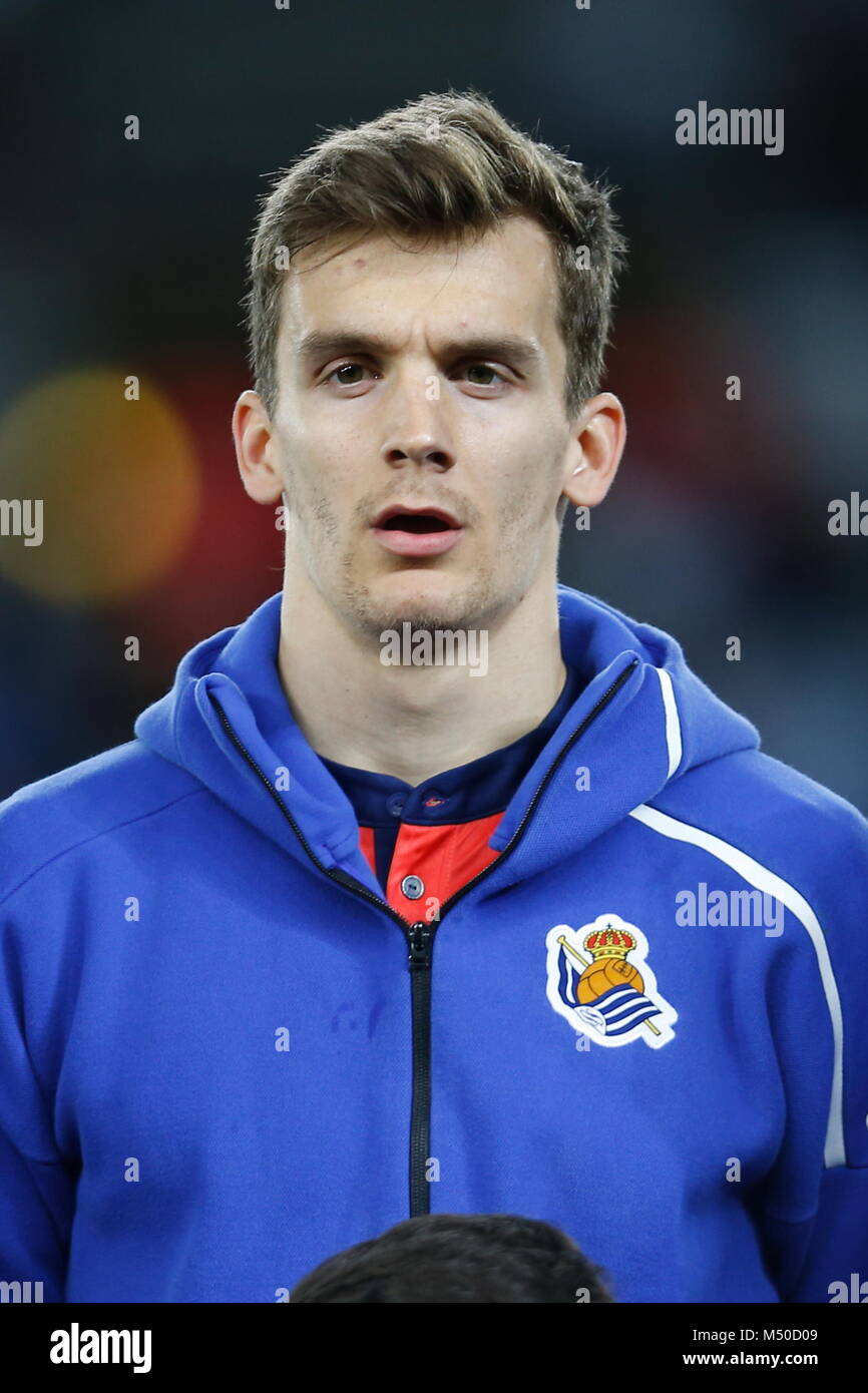 San Sebastian, Spain. 15th Feb, 2018. Diego Llorente (Sociedad ...