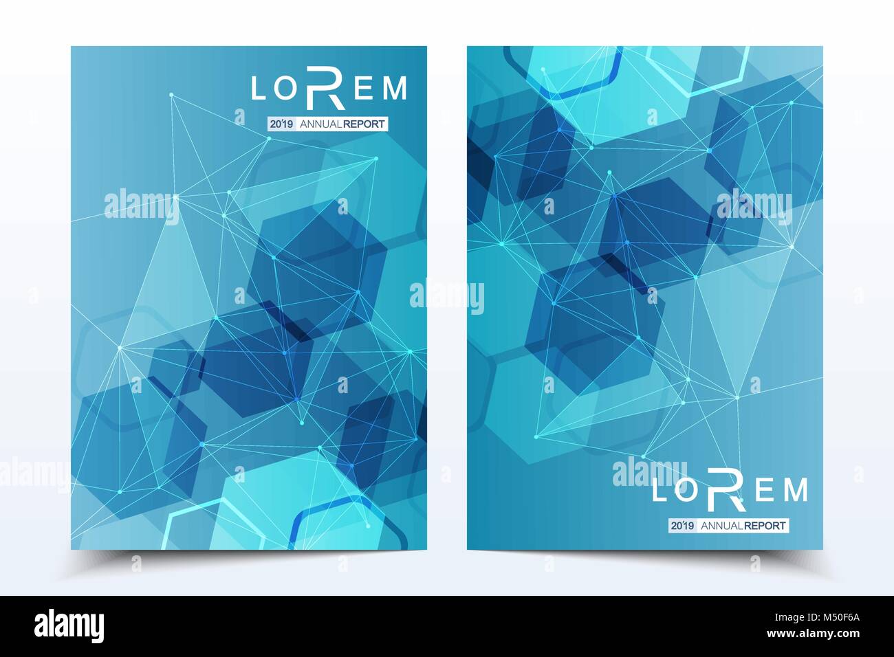 Scientific brochure design template. Vector flyer layout, Molecular ...