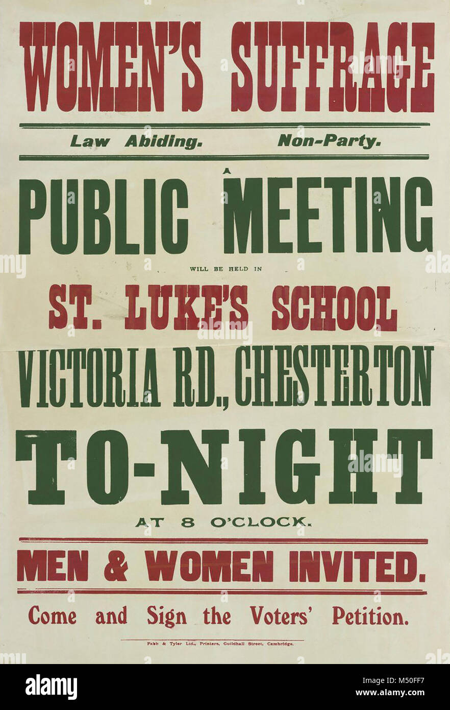 Votes for Women Suffrage posters Stock Photo - Alamy