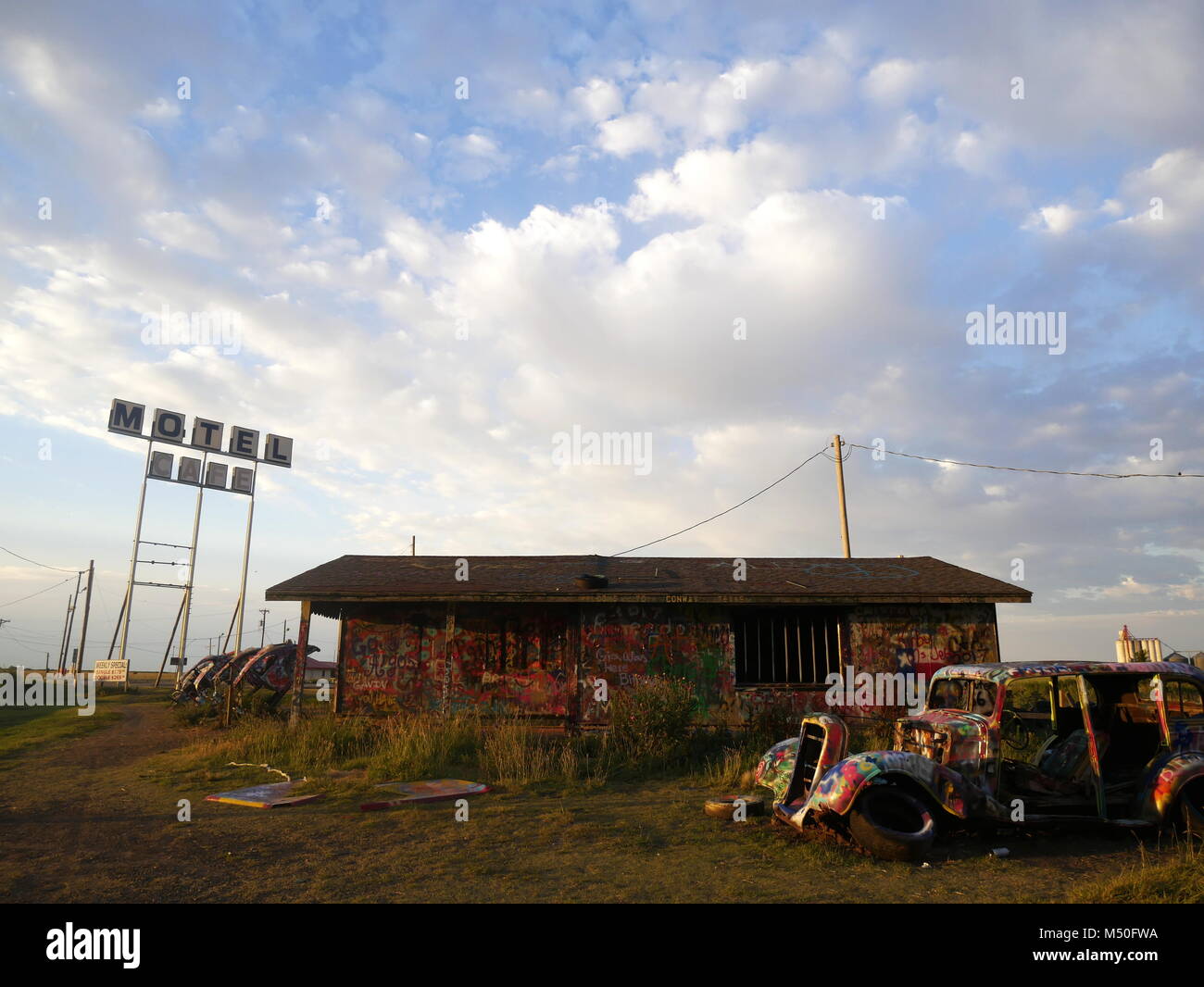 VW Slug Bug Ranch,Conway/Panhandle,Texas,Route 66 Stock Photo - Alamy