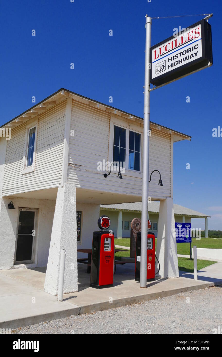 Historic Gas Station,Hydro,Oklahoma,Route 66 Stock Photo - Alamy